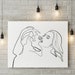 PASSION Line Art Print One Line Art Couple Art Kiss - Etsy