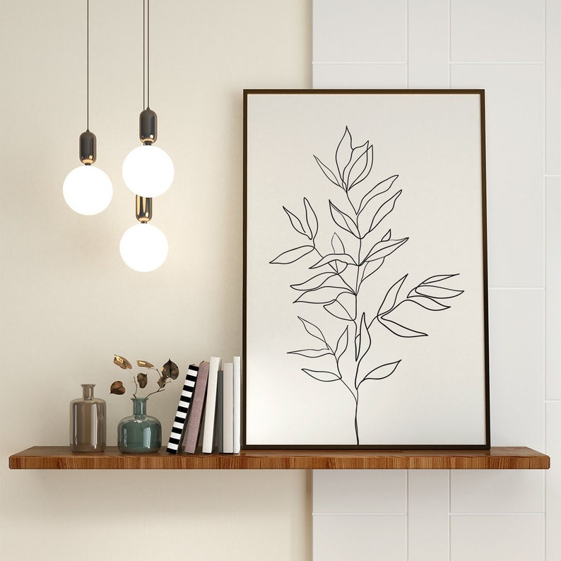 BLATT Line Art Print Single Line Art Blatt Pflanzen - Etsy Österreich