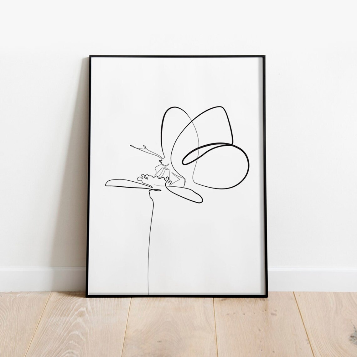 BUTTERFLY Line Art Print, One Line Art, Butterfly One Line, Butterfly ...