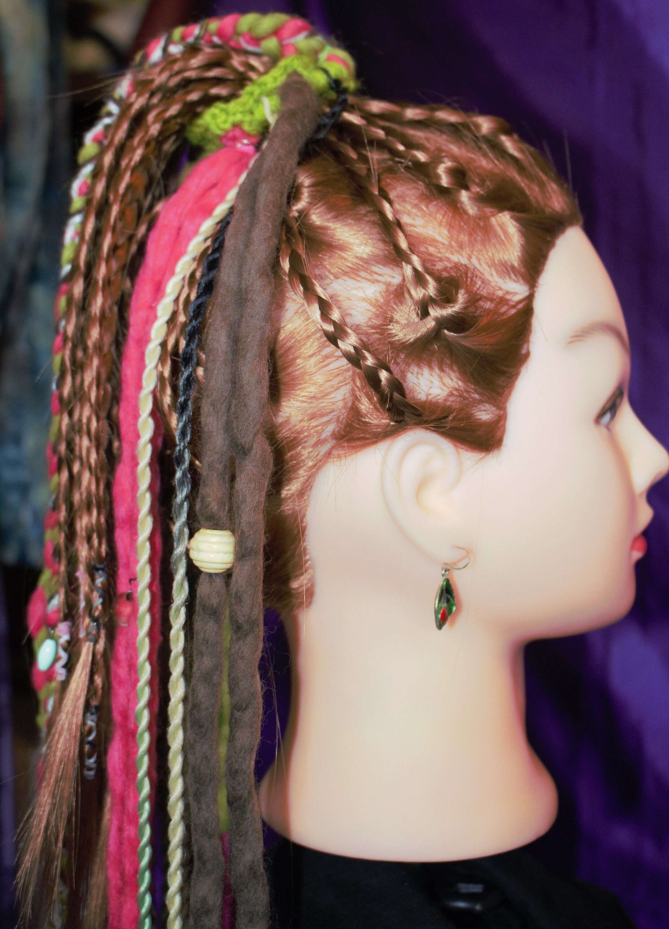 Dreadlocks Dreadfall Hair Band Festival Ready Rosa Verde Marrón ...