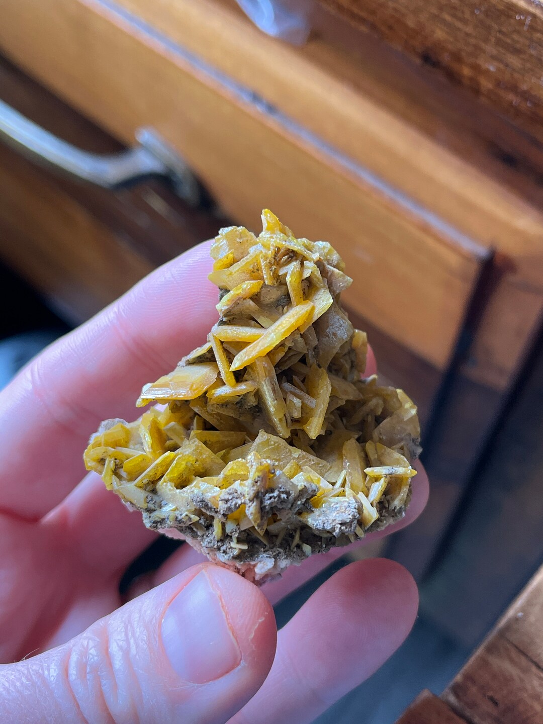 Beautiful Tabular Mustard Wulfenite From Toussit Mine, Ouijda, Morocco ...