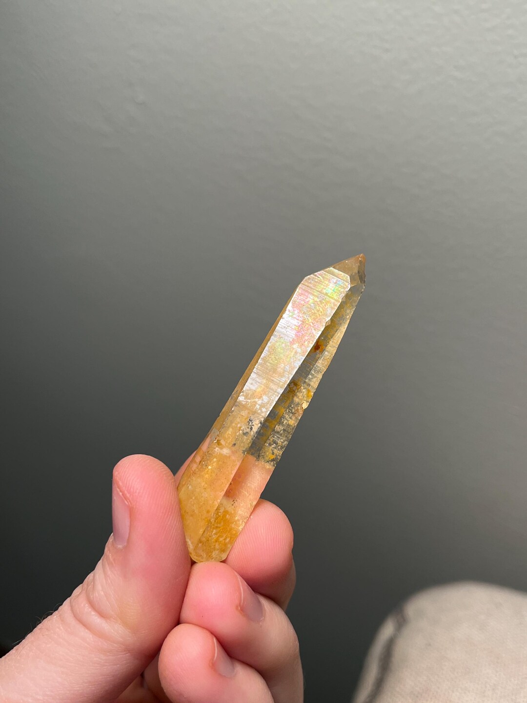 Naturally Iridescent Quartz Point From Santander Department, Colombia ...