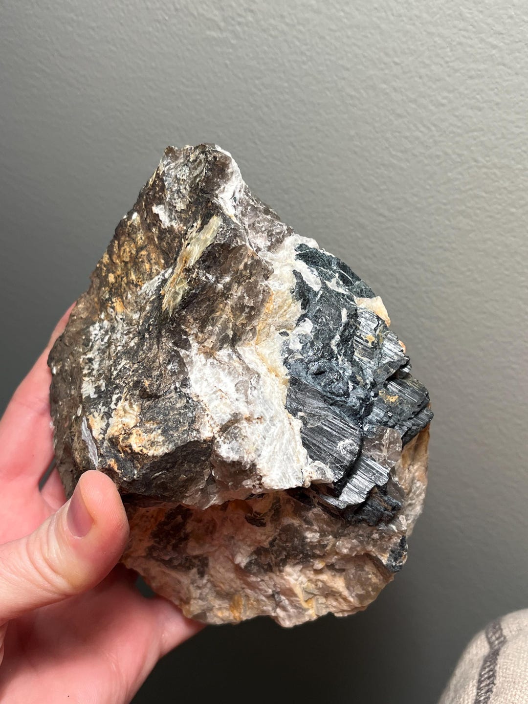 Blue Tourmaline (probably Elbaite) With Muscovite in Hand-collected ...