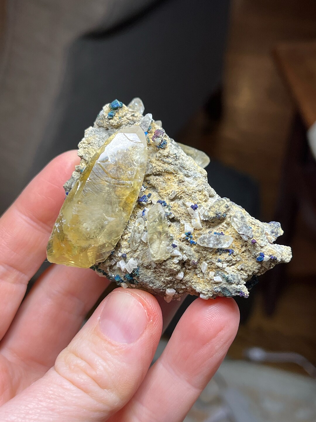 Perfect Gem Crystal of Calcite With Chalcopyrite on Matrix From the ...