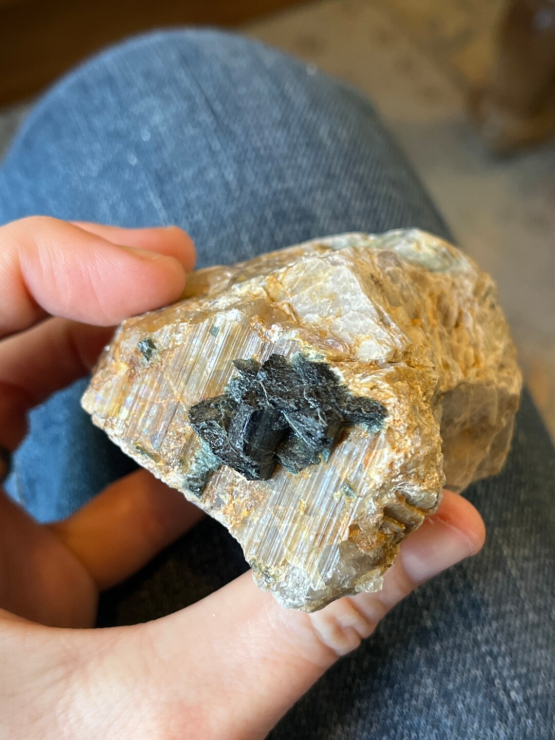 Classic Pegmatite - Green and Black Tourmaline With Albite (var ...