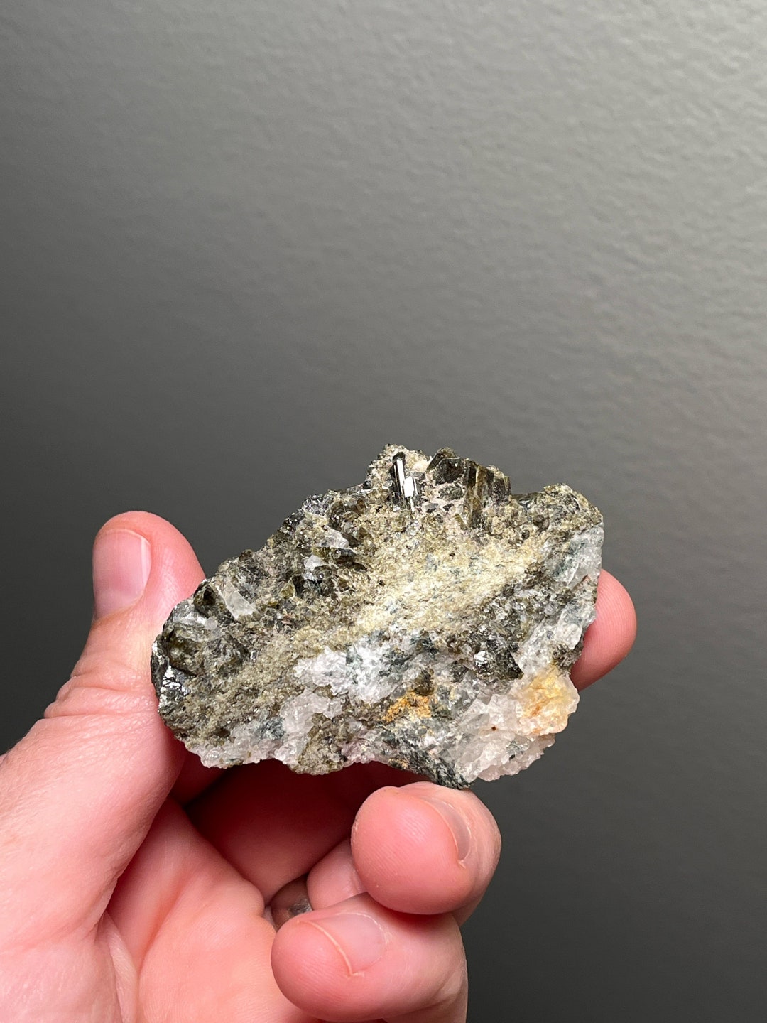 Beautiful, Olive-green Epidote in Quartz From Winchester, New Hampshire ...