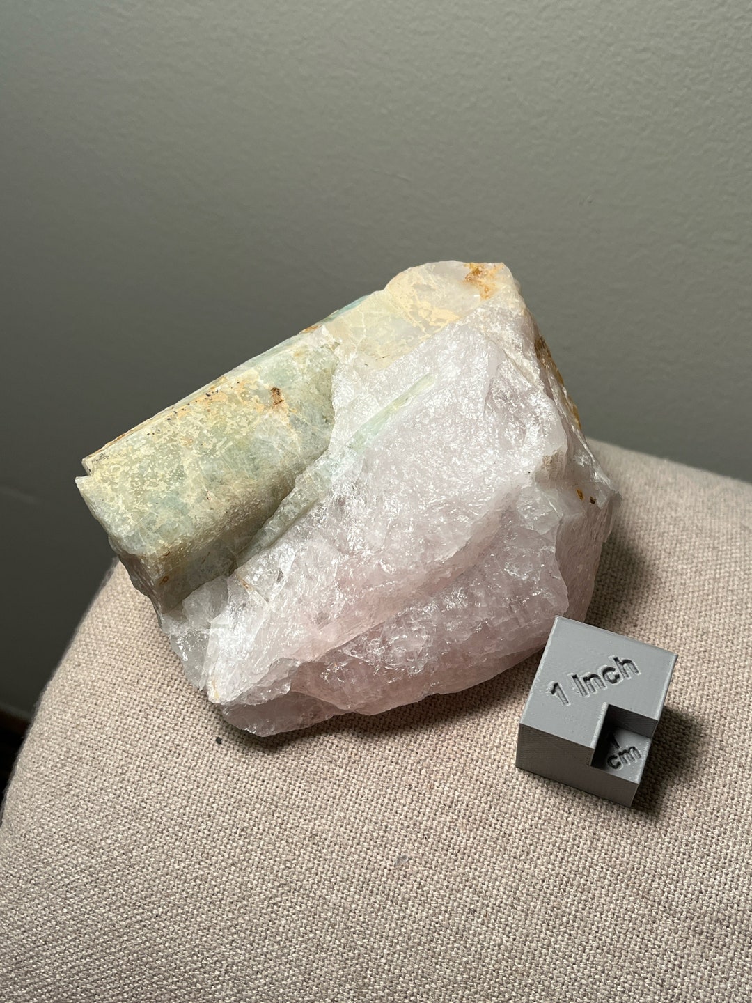 Madagascar Beryl Crystal With Rose Quartz - Etsy