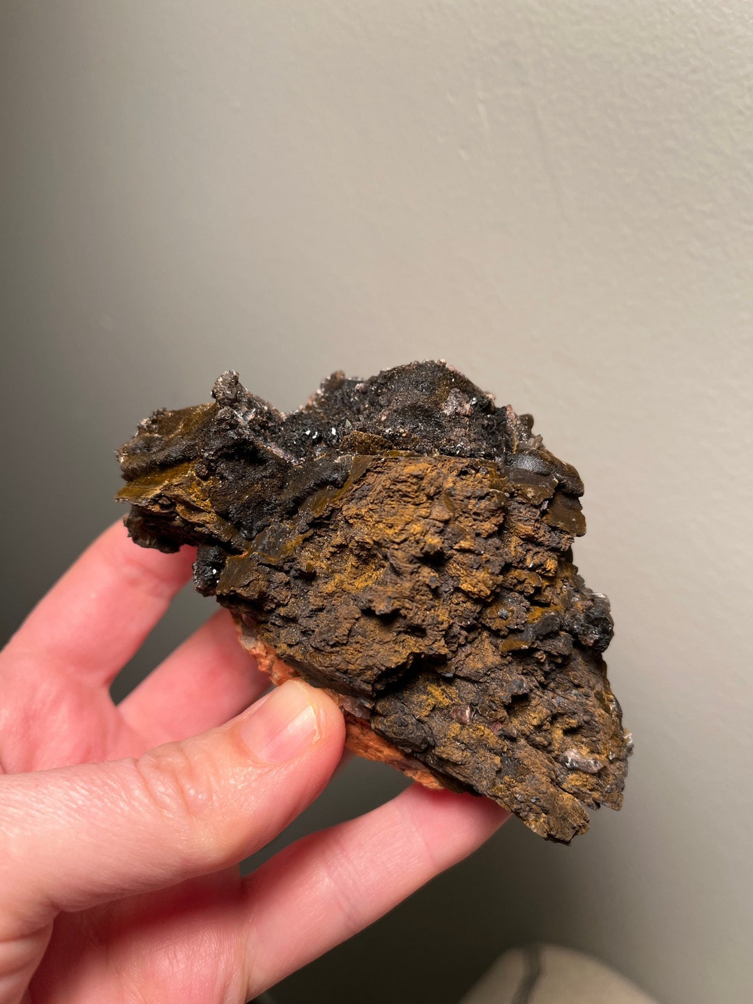 Goethite With Onegite on Hematite After Siderite From Lakeview Lode ...