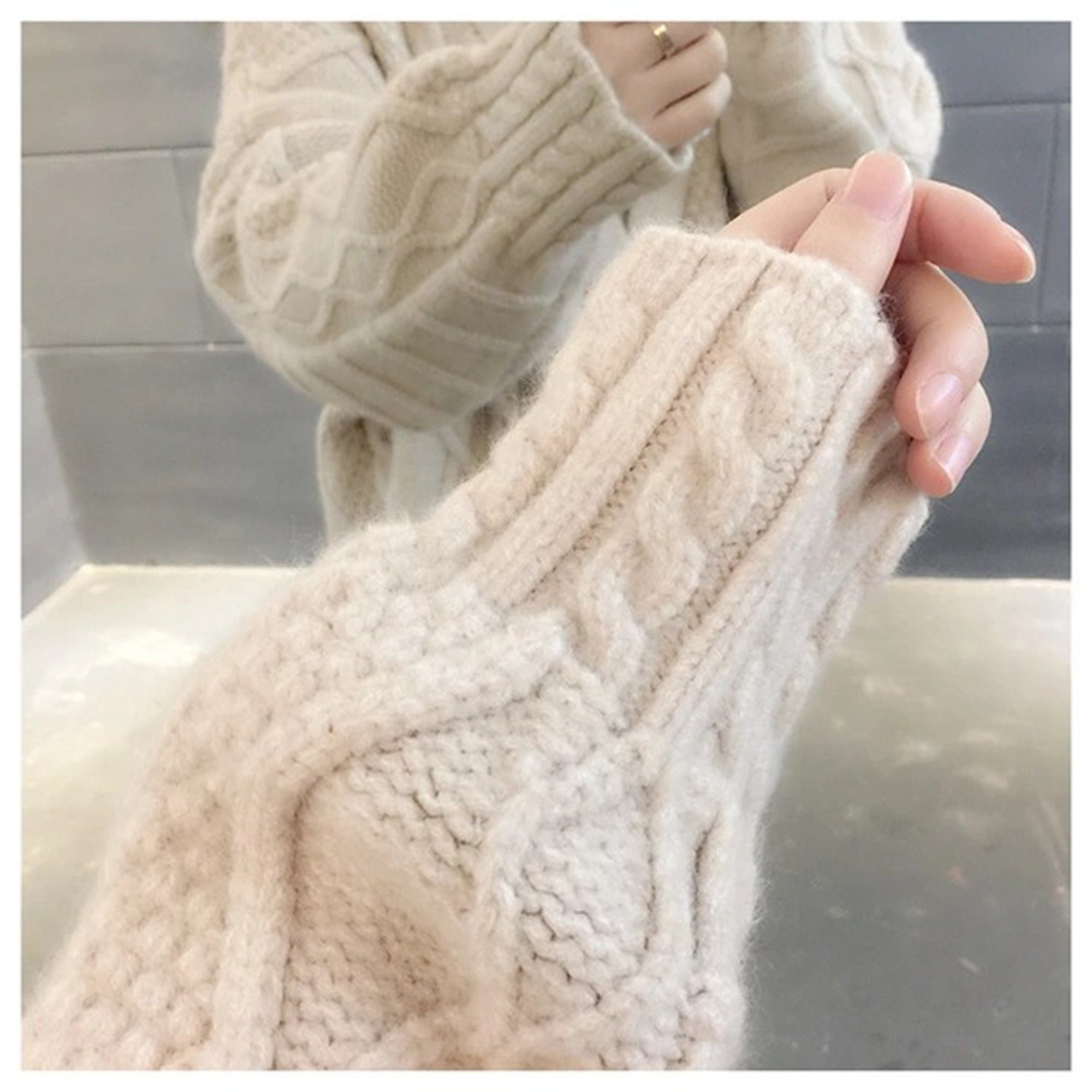 Chunky Cable Knit Cardigan Retro Chunky Cardigan Knitted - Etsy Canada