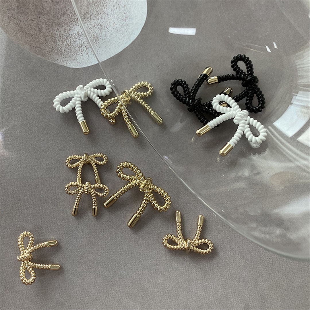 5PCS Metal Bow Knot Gold Buttons, Haute Couture Coat Metal Buttons, 15 ...