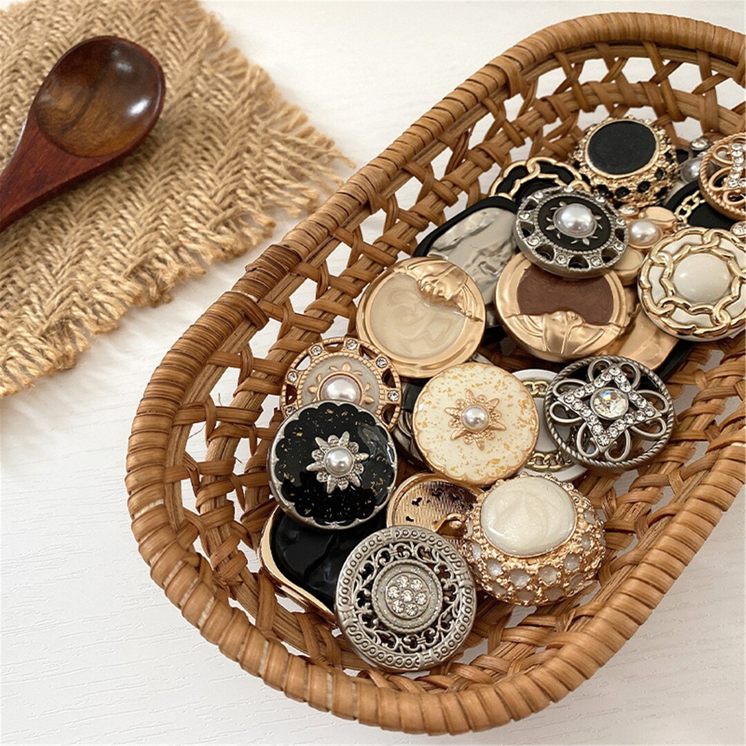 5PCS Haute Couture Coat Metal Buttons, Vintage Gold Buttons, Clothing ...