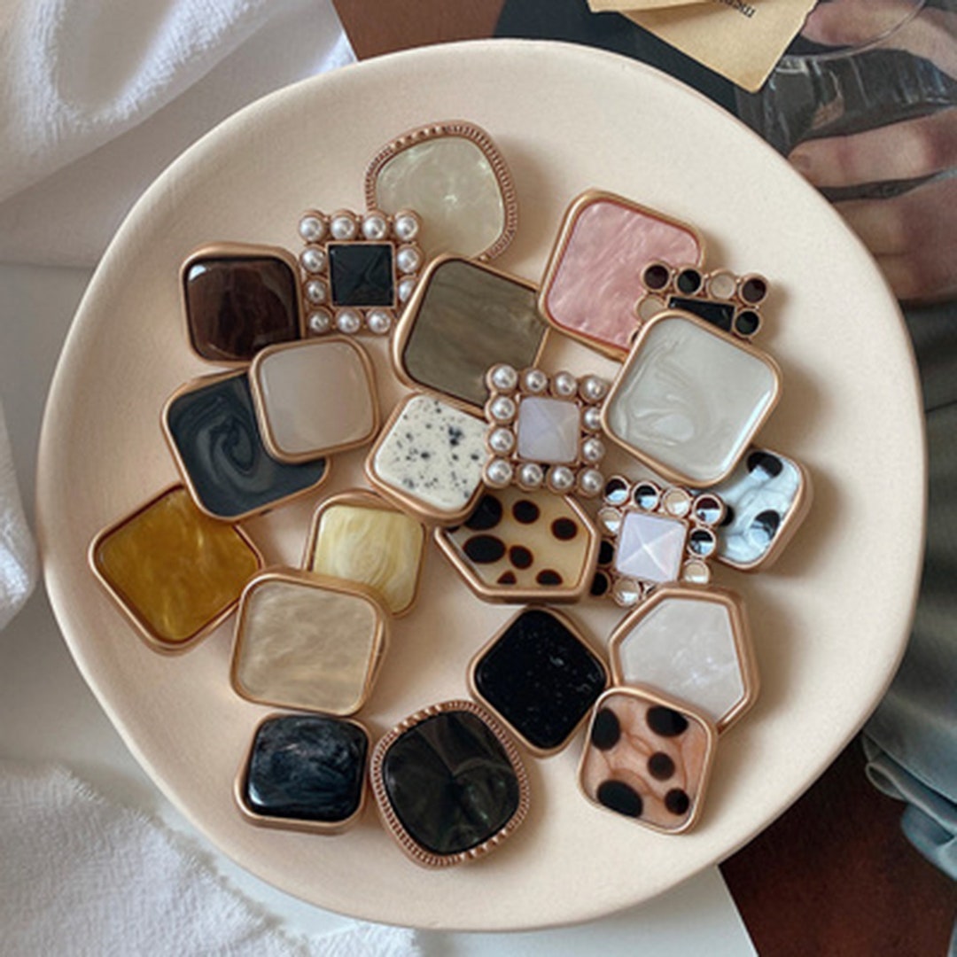 10PCS Haute Couture Coat Metal Buttons, Vintage Gold Buttons, Clothing ...