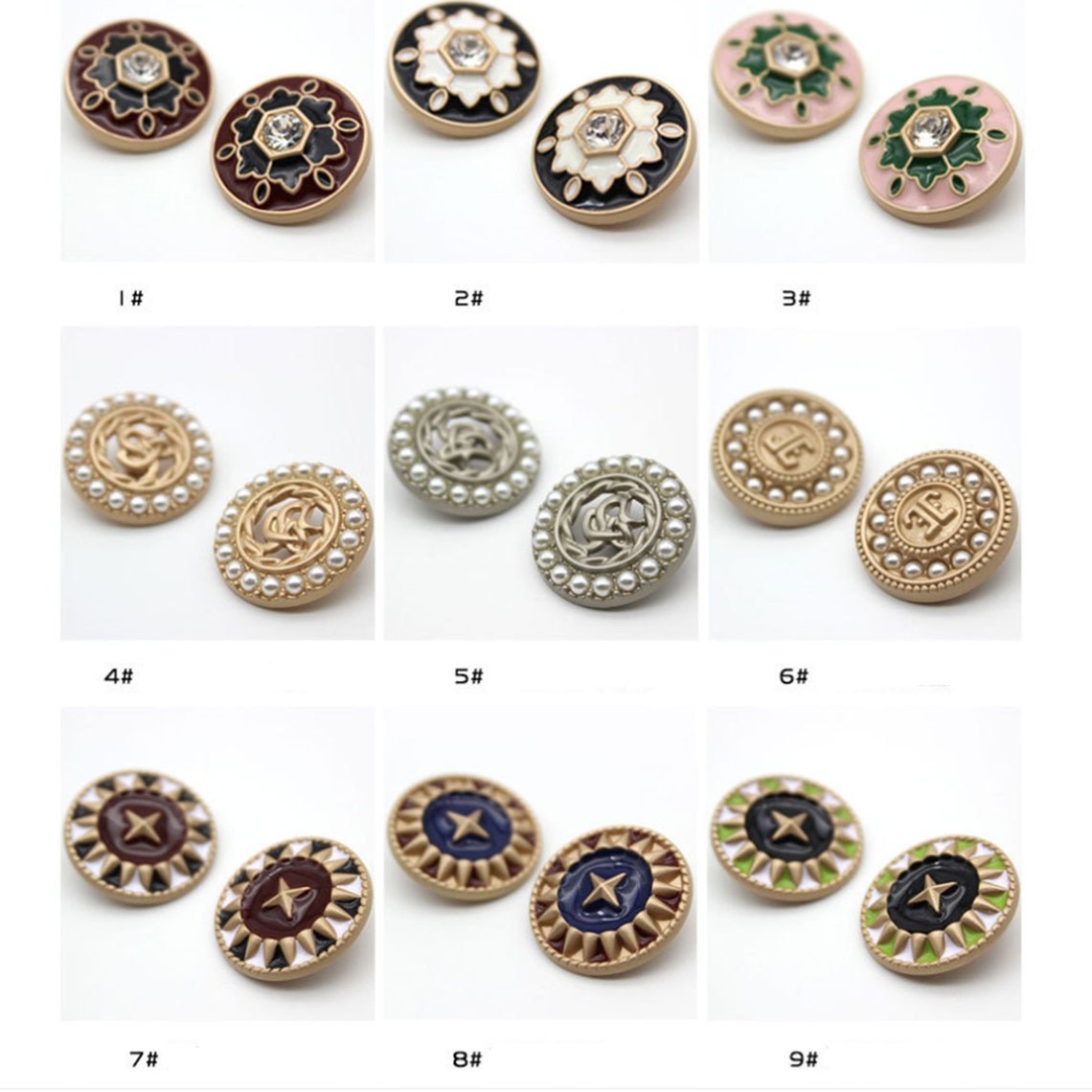 10PCS Haute Couture Coat Metal Buttons Vintage Gold Buttons - Etsy