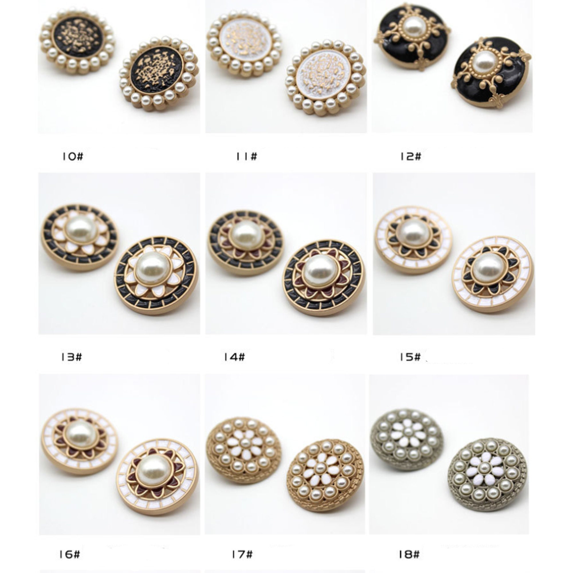 10PCS Haute Couture Coat Metal Buttons Vintage Gold Buttons | Etsy