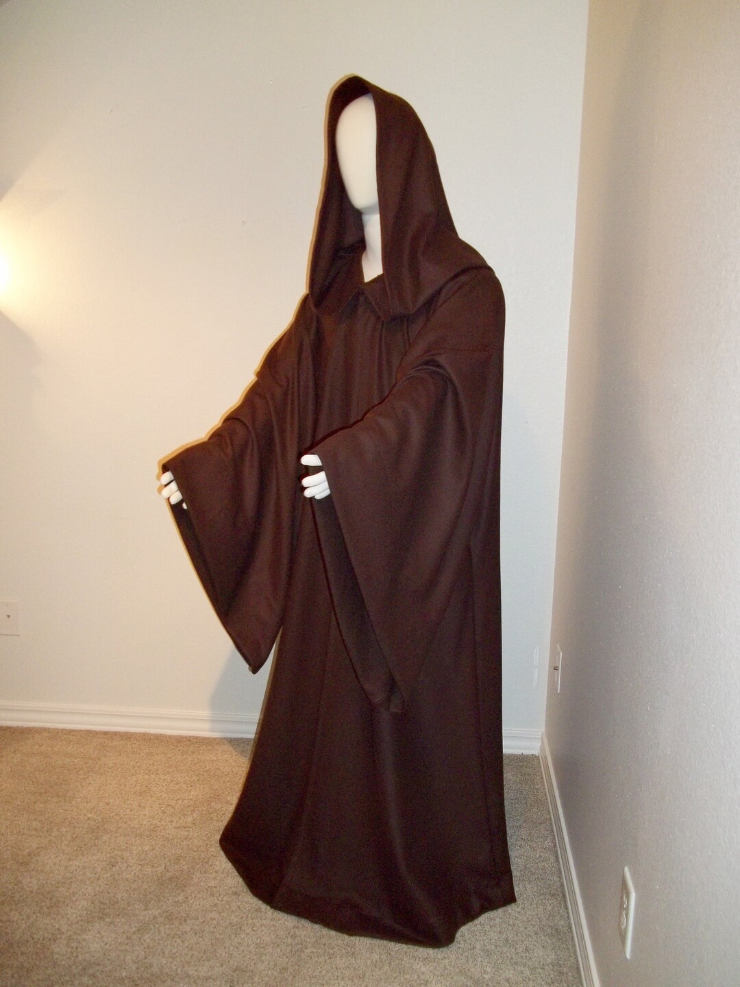 Jedi Knight Star Wars Inspired Robe-dark Brown Wool Blend-movie Quality ...