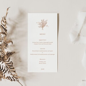 Boho Wedding Menu Template, Wedding Menu, Wedding Menu Template ...