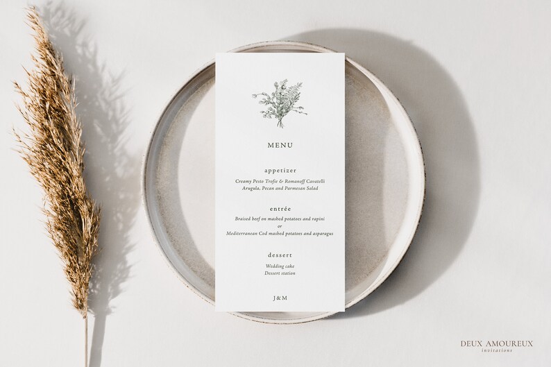 Boho Wedding Menu Template, Wedding Menu, Wedding Menu Template ...