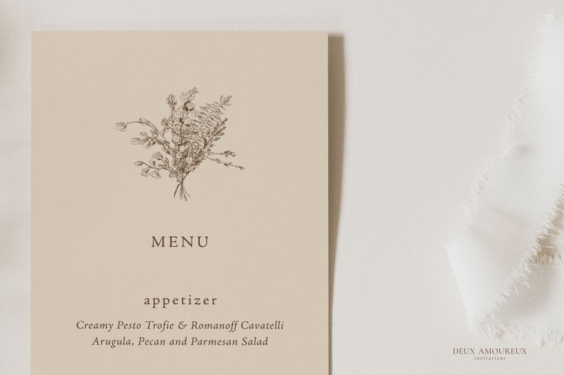 Boho Wedding Menu Template, Wedding Menu, Wedding Menu Template ...