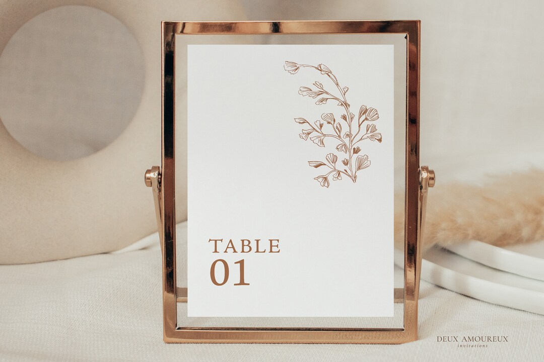 Boho Wedding Table Numbers Template, Wedding Table Numbers, Editable ...