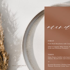 Romantic Wedding Menu Template, Wedding Menu, Wedding Menu Template ...