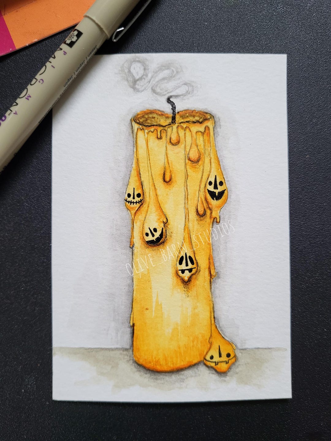 Candle Jack Original Watercolor - Etsy