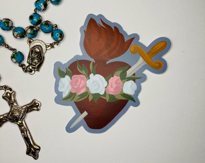 Immaculate Heart of Mary Sticker: Catholic Marian Prayer Decal - Etsy ...