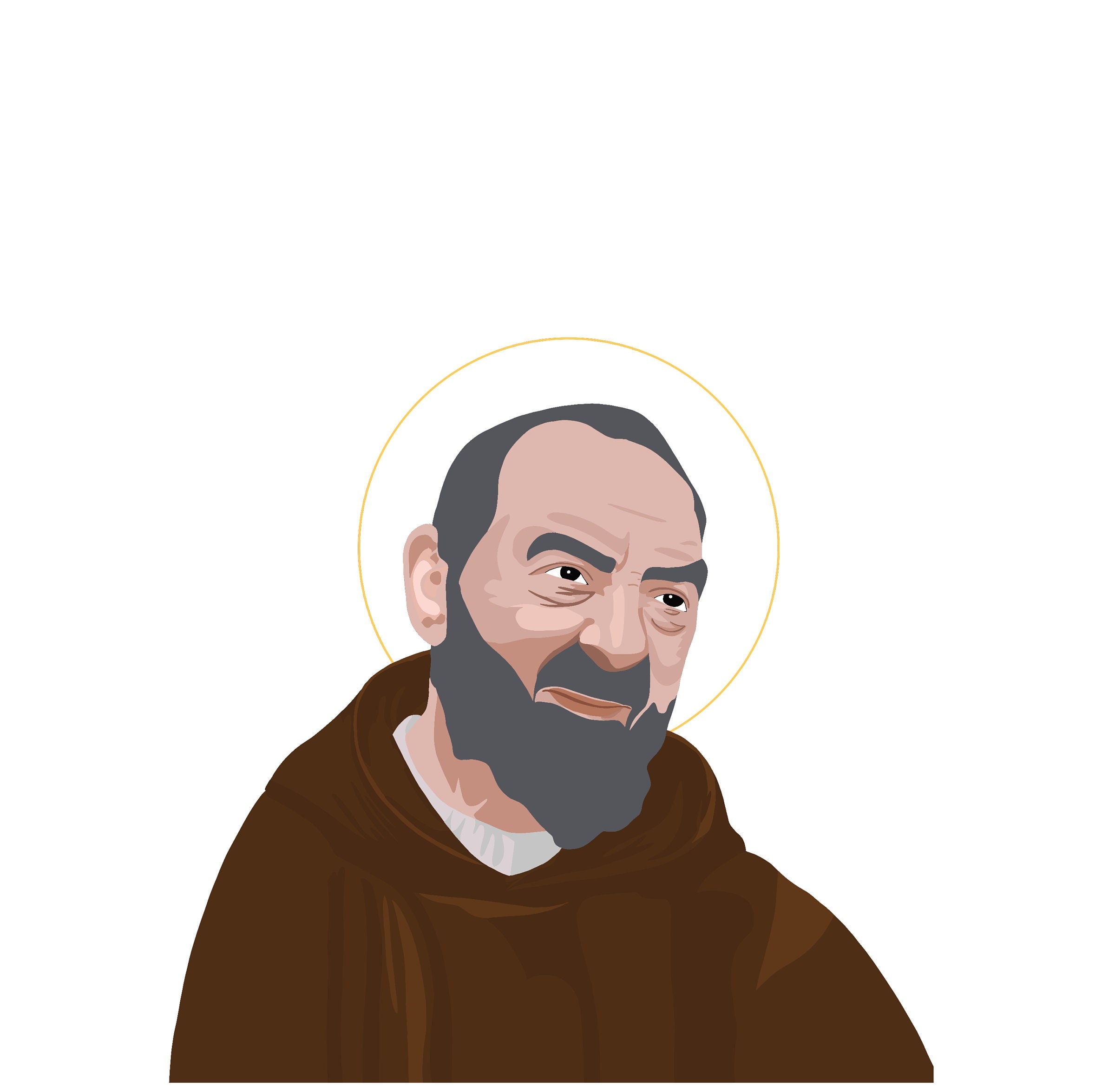 Padre Pio Portrait DIGITAL DOWNLOAD - Etsy Hong Kong