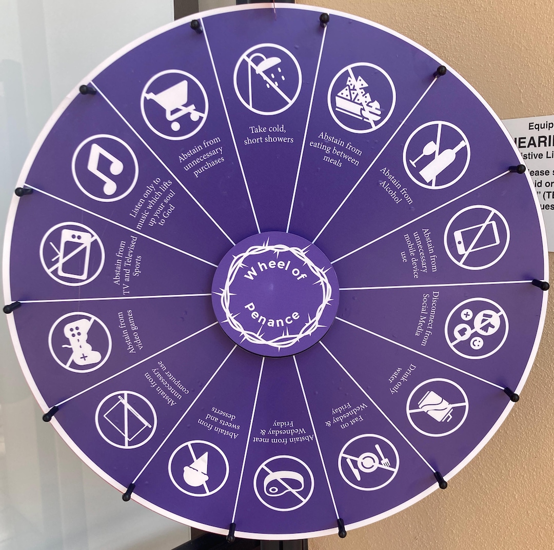 Wheel of Penance (with Words): Choose Lenten or Friday Penances - Etsy