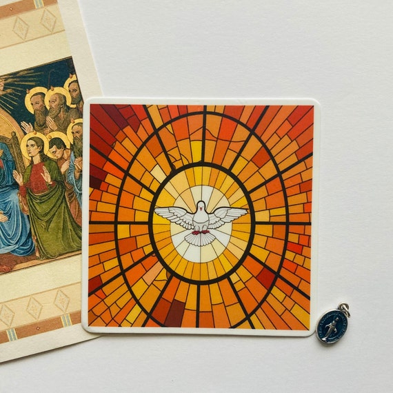 Holy Spirit Window 3-inch Sticker - Etsy