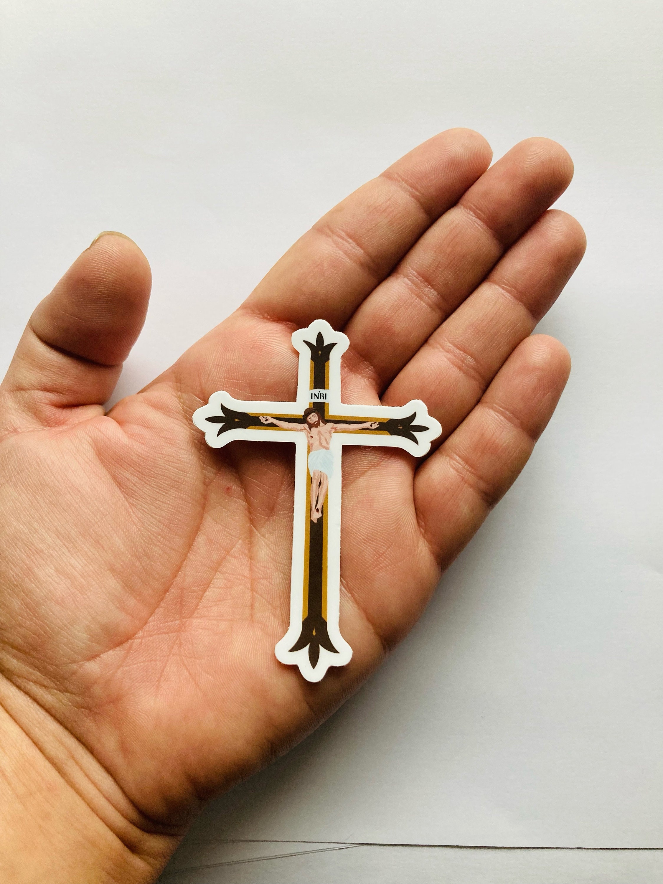 Jesus, Cross, Crucifix 3-inch Sticker (LIMITED AVAILABILITY) - Etsy