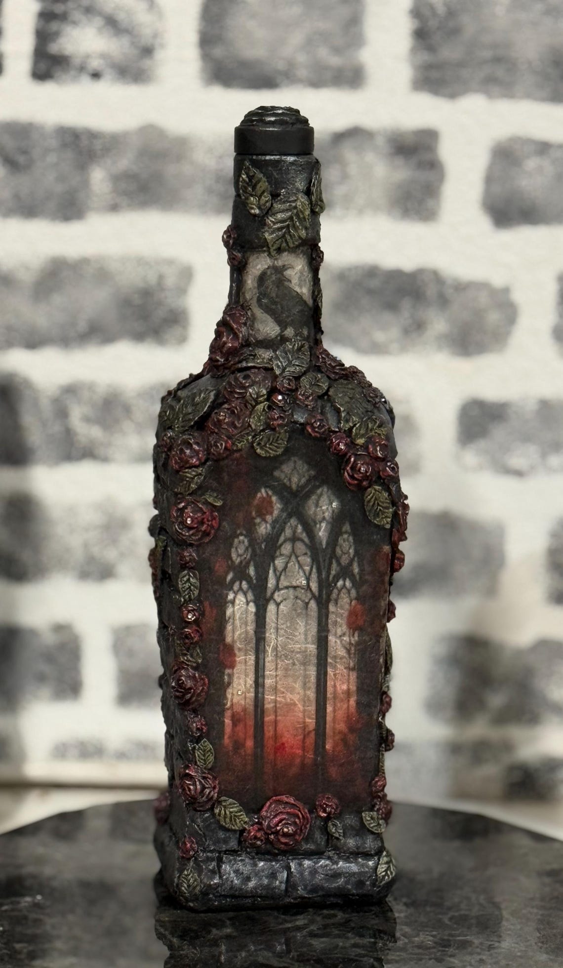 Gothic Rose Bottle - Etsy