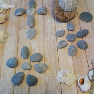 20 Very Small Flat Beach Pebbles Stones 5-10mm for Art Craft Jewellery ...