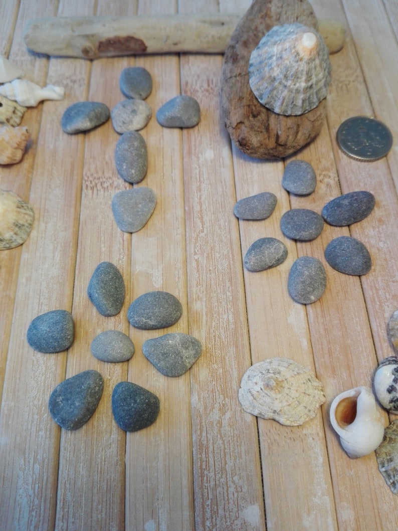 20 Very Small Flat Beach Pebbles Stones 5-10mm for Art Craft Jewellery ...
