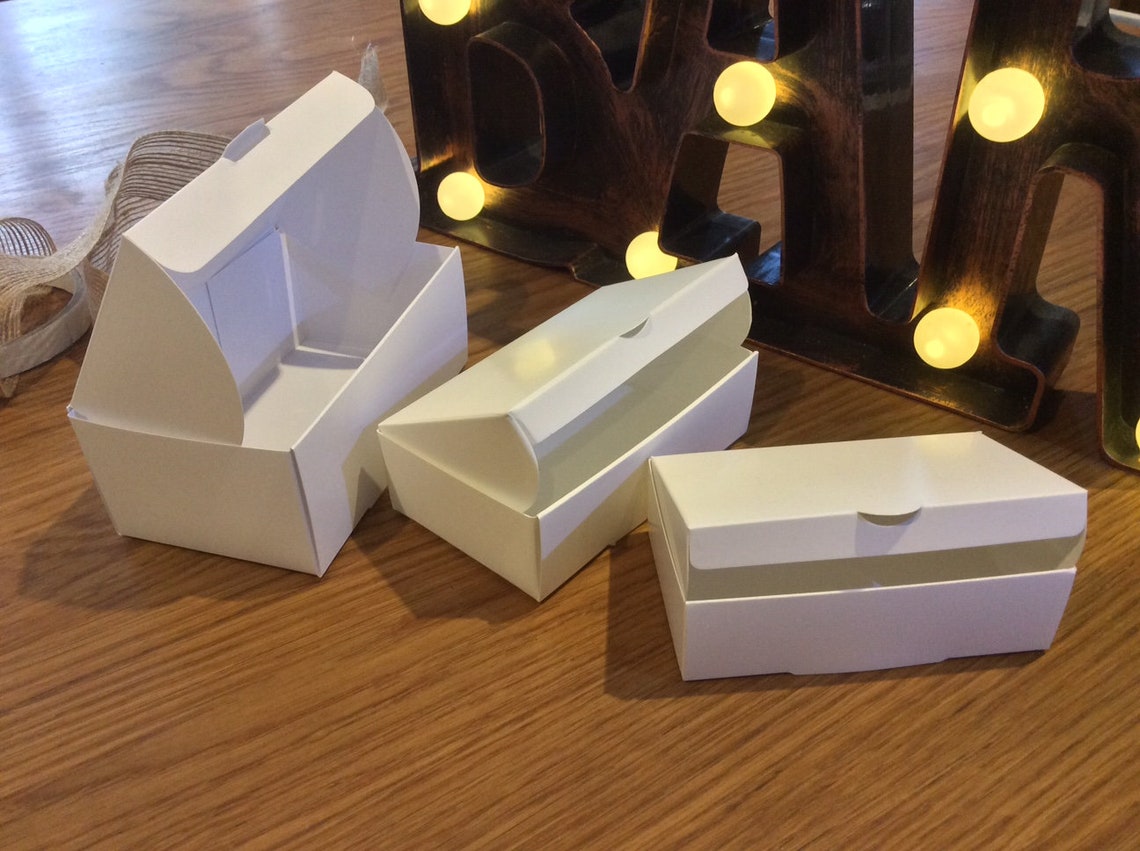 30 White Party Single Slice Cake Boxes Elegant Design With Etsy