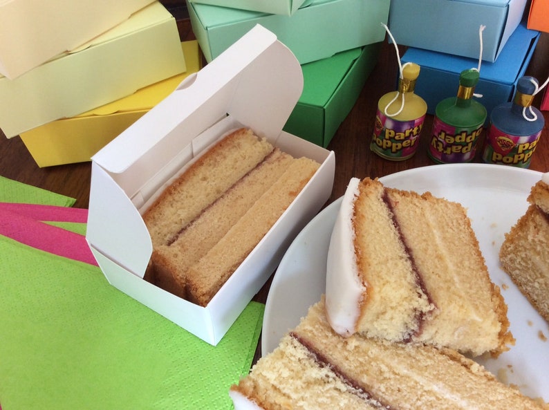 30 White Party Single Slice Cake Boxes Elegant design with | Etsy