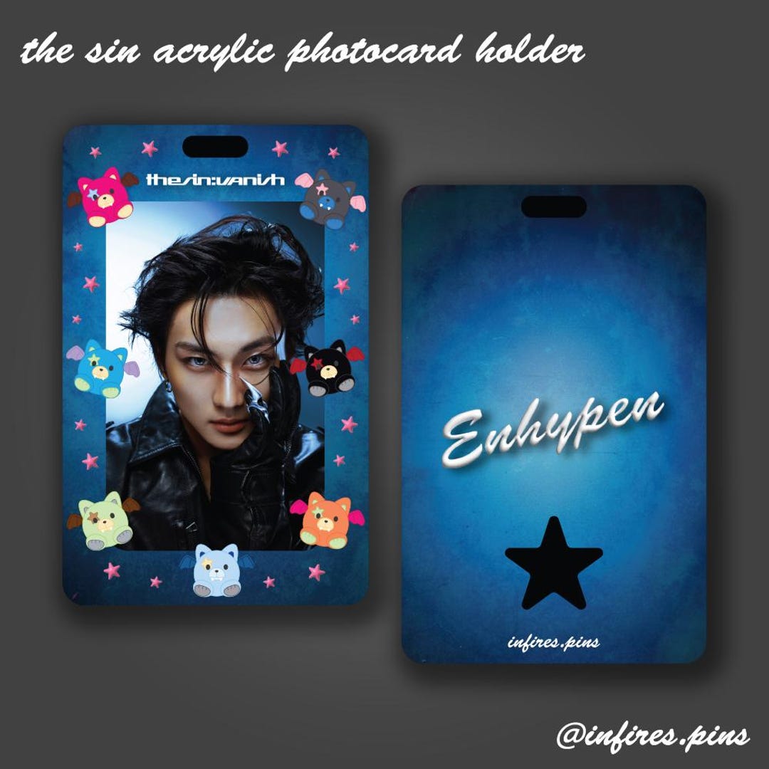 PRE-ORDER Enha the Sin Vanish Acrylic Photo Card Holder - Etsy