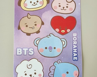 BT21 Sticker Sheets - Etsy