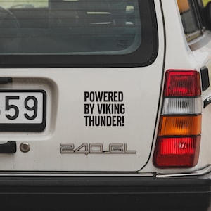 Sticker for Volvo, Vikings Sticker, Powered by Viking Thunder, Volvo ...