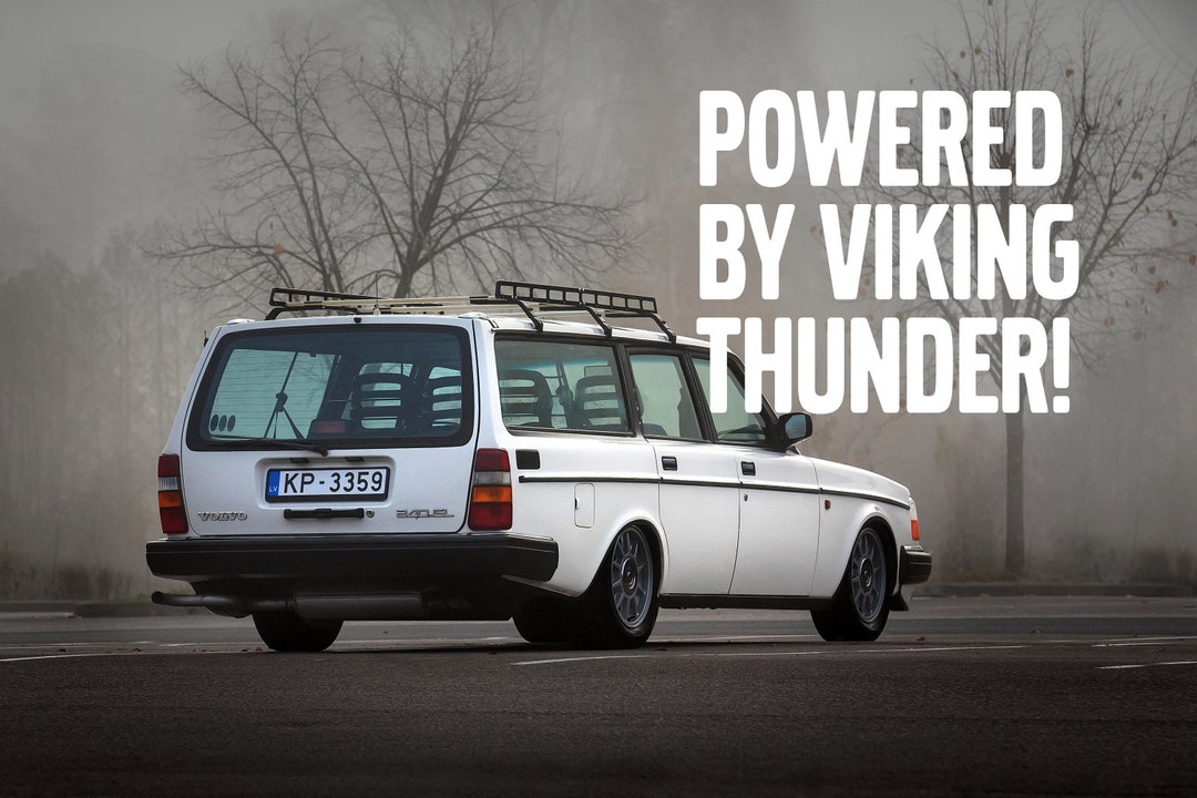 Sticker for Volvo, Vikings Sticker, Powered by Viking Thunder, Volvo ...