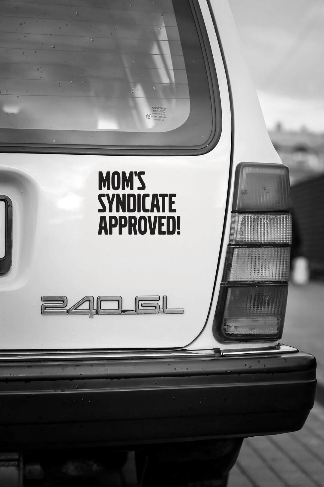 Volvo Stickers Moms Syndicate Approved, Funny Stickers, Volvo 240 Vinyl ...