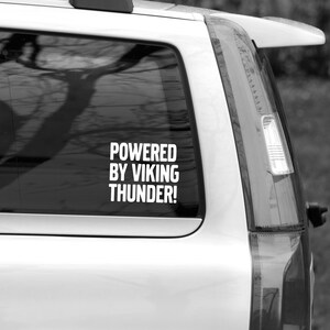Sticker for Volvo, Vikings Sticker, Powered by Viking Thunder, Volvo ...