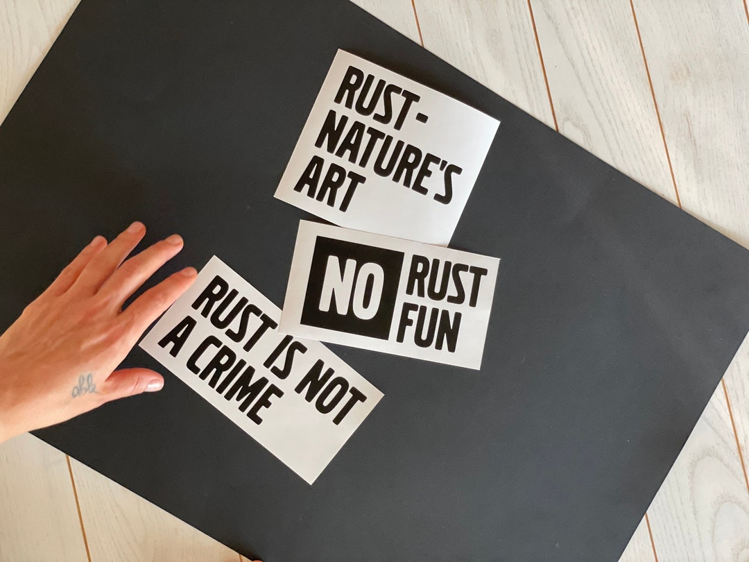 Rust is Not a Crime, No Rust No Fun, Volvo Stickers Set 3 Psc, Bumper ...