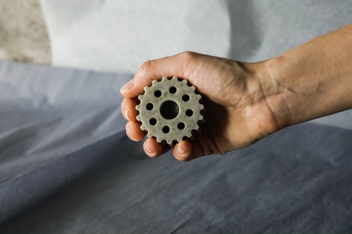 Gear Wheel Soap Bar, 1 Piece of Grey, White Colour Mens Soap, Mechanic ...
