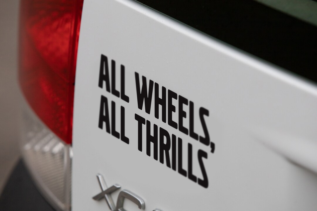 Stickers for Wagon, Car Sticker, All Wheels All Threels, Car Decal ...