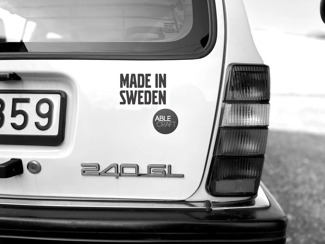 Made in Sweden Sticker Vinyl Decal Swedish Decal for 240 Wagon ...