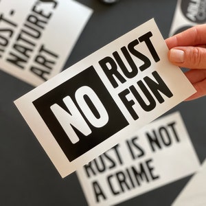 Rust is Not a Crime, No Rust No Fun, Volvo Stickers Set 3 Psc, Bumper ...
