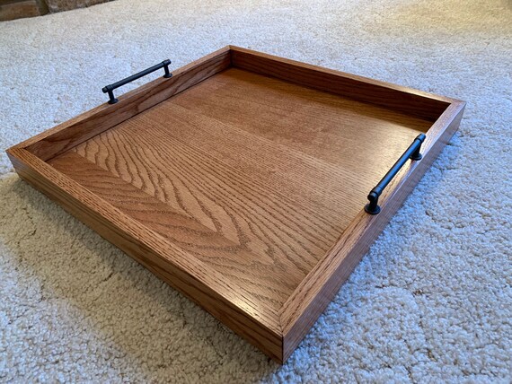 20 X 20 Wood Ottoman Serving Tray Etsy