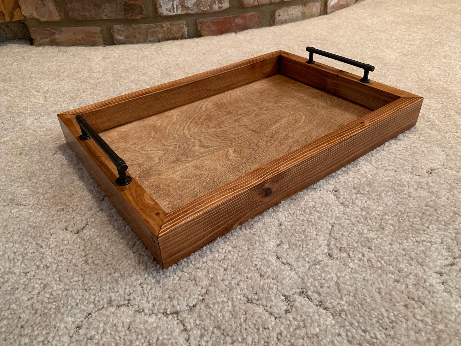 19x13x2 Large Oak or Cedar Wood Serving Tray | Etsy