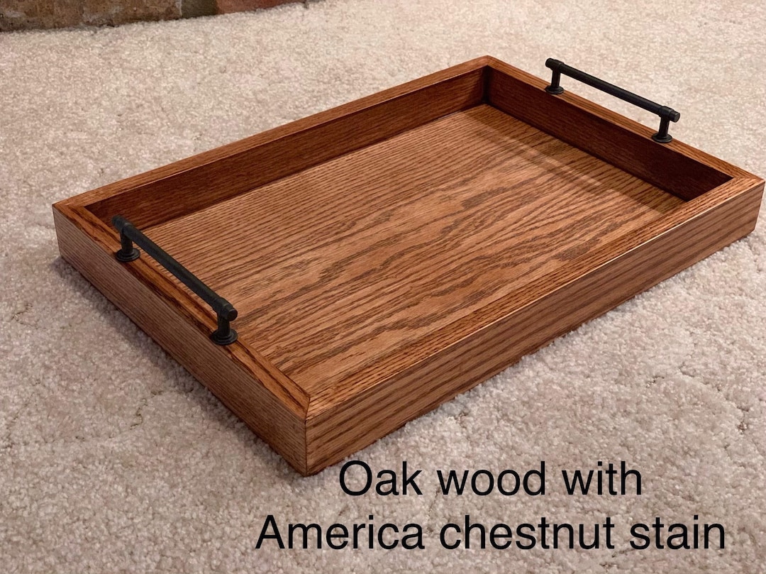 19x13x2 Large Oak or Cedar Wood Serving Tray - Etsy