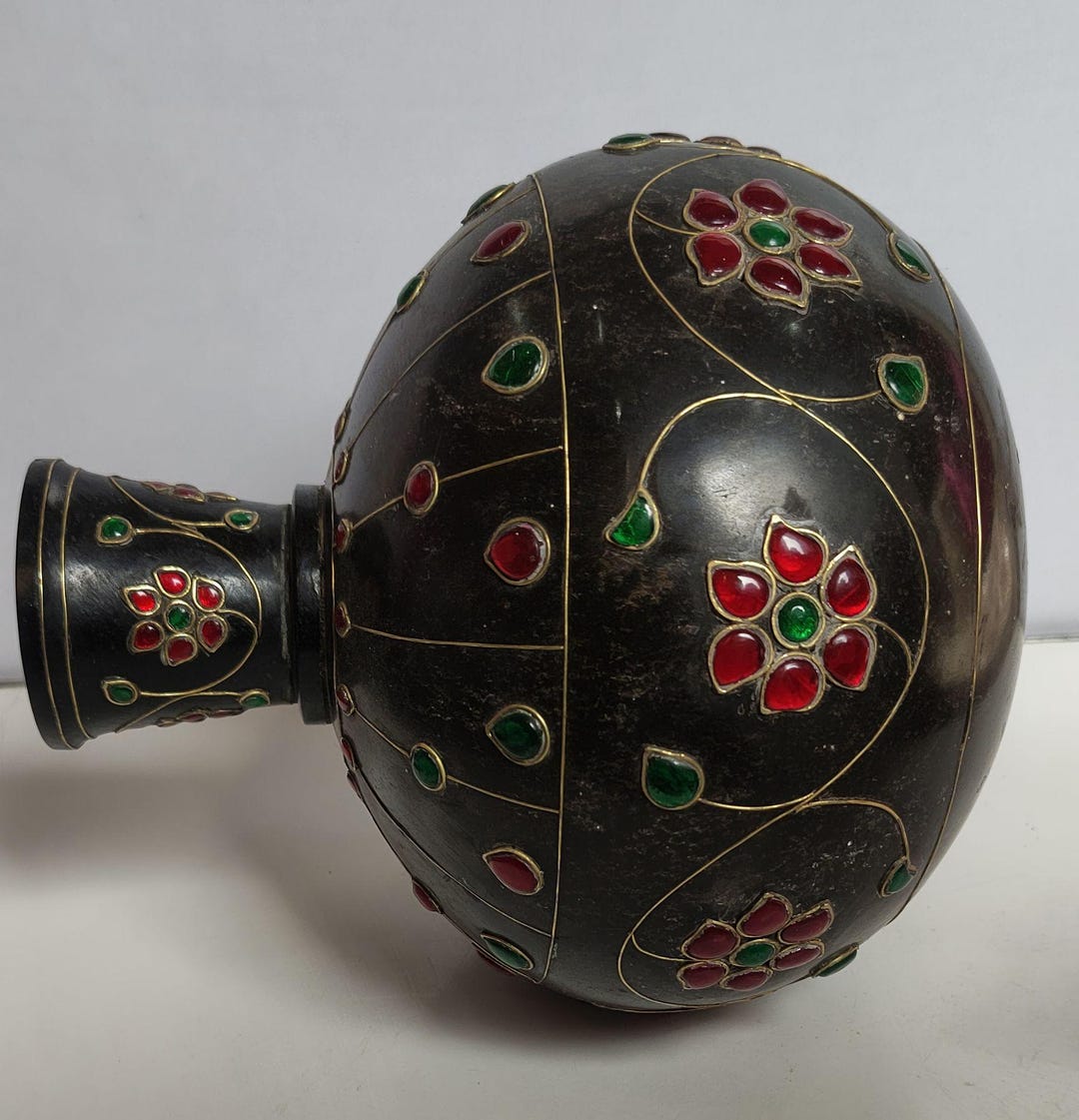 Islamic Mughal Hukka Base Zade Stone Hand Carved Semi Precious Stone ...